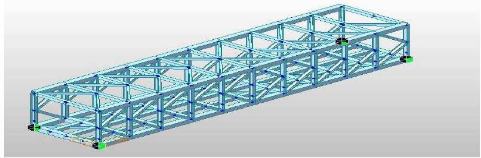 The truss girder bridge for span length 50m and various