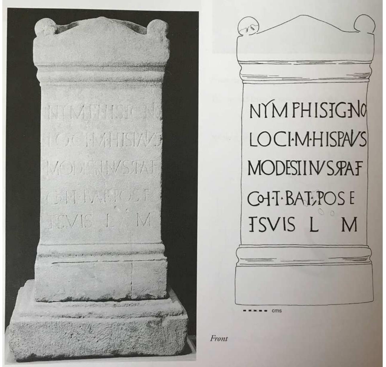 Carrawburgh: altar dedicated to the nymphs and genius loci
