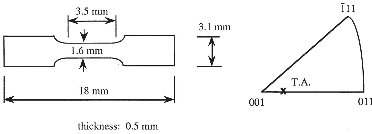 Fic. 1. schematic showing the dimensions of the tensile