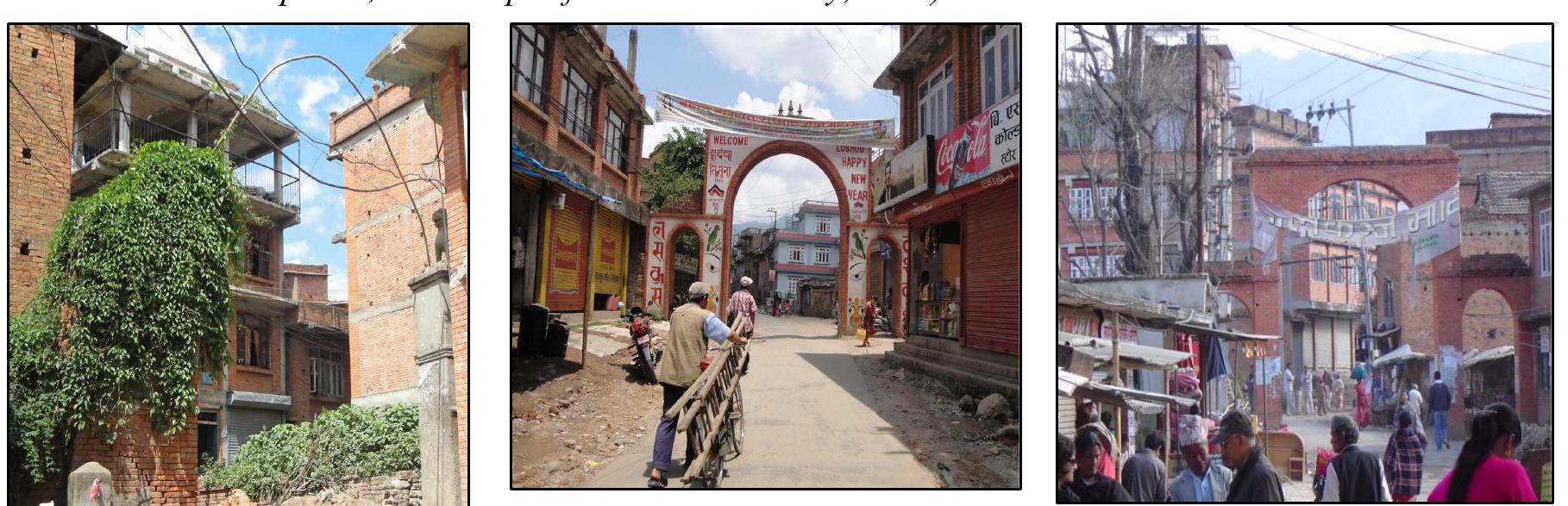 Boundary of traditional core of lubhu within four town gates