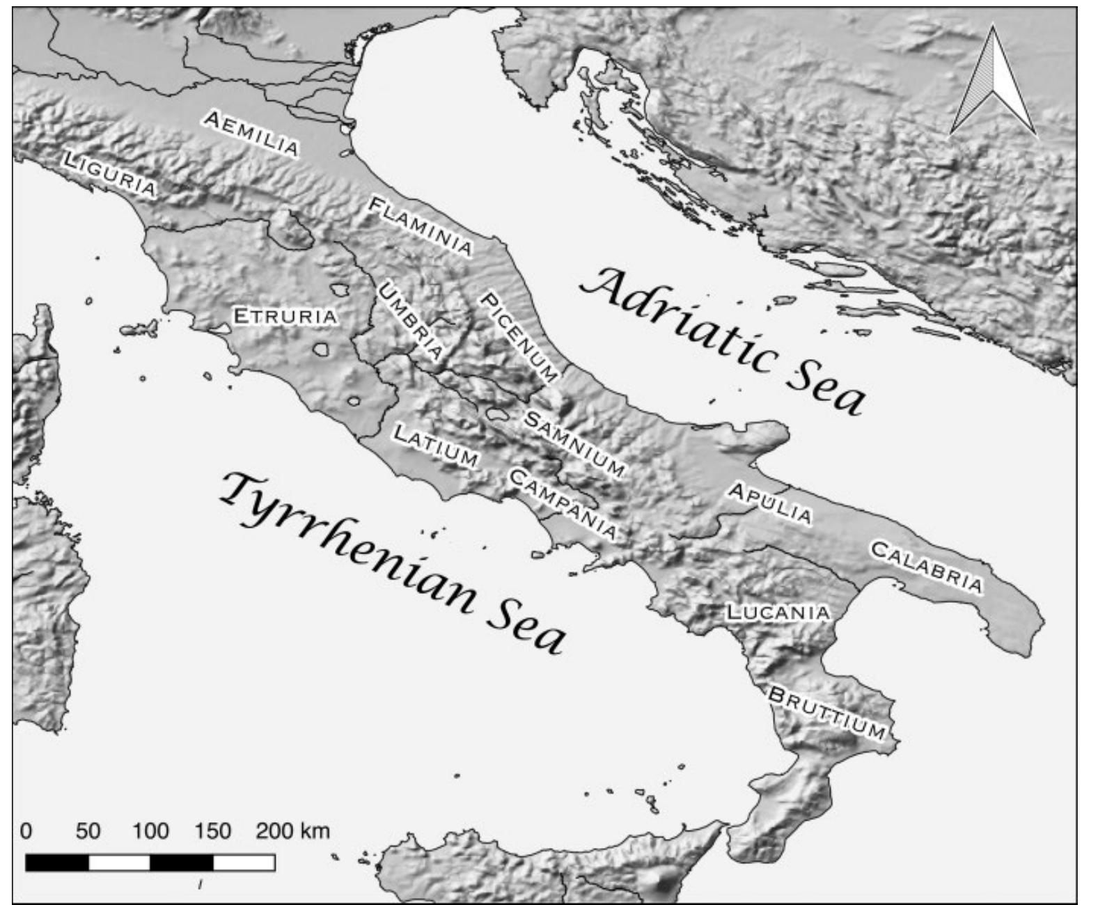 2 map of the regions of italy. source: map by david