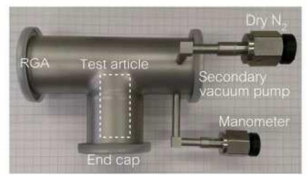 Kf-40 steel thermal-vacuum chamber used in the outgassing
