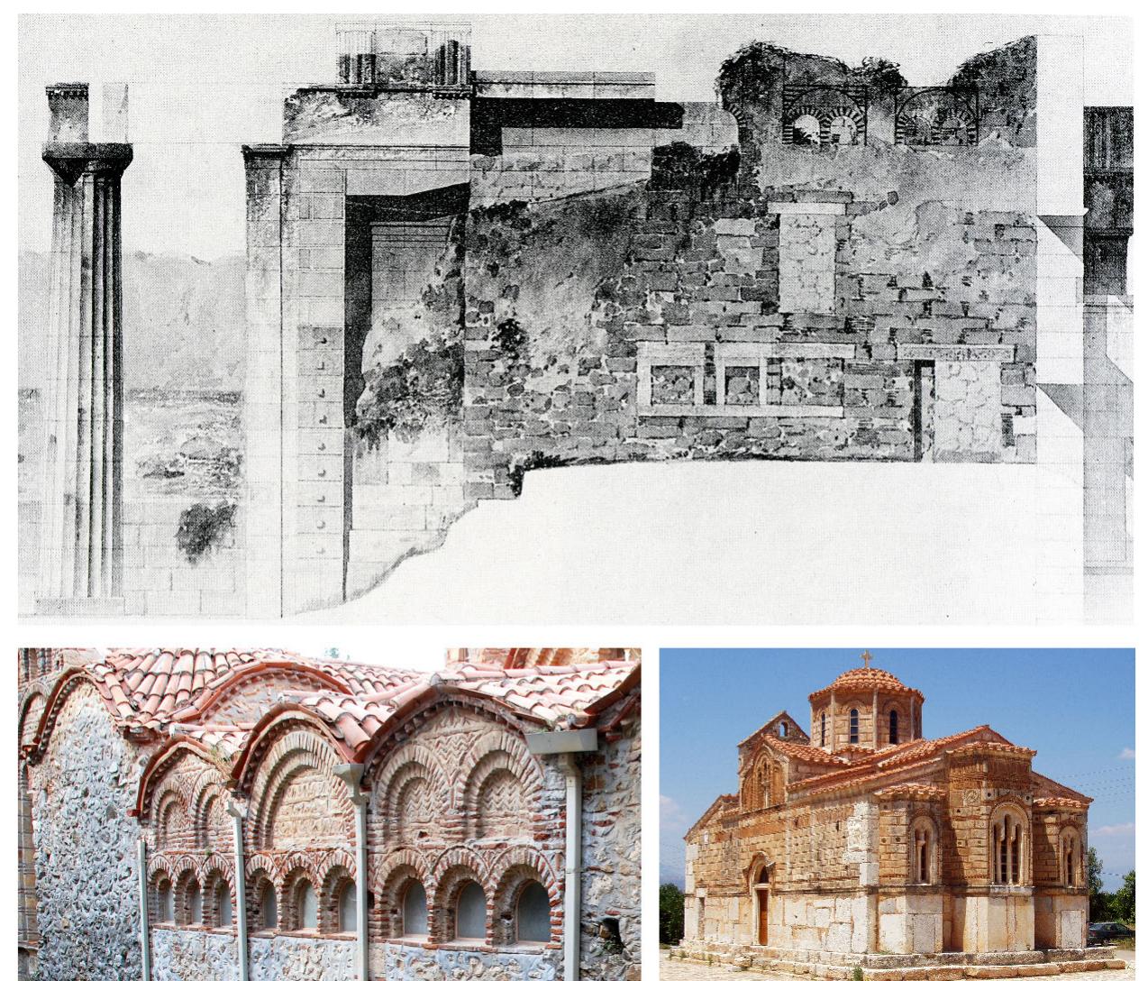 Above: detail from a cross-section in the pinakotheke