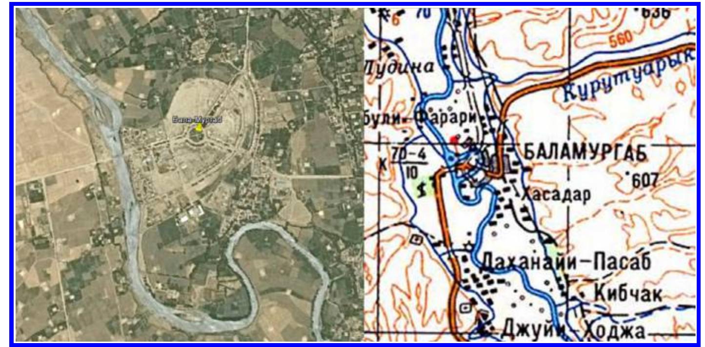 Bala murghab satellite image and map additional information.