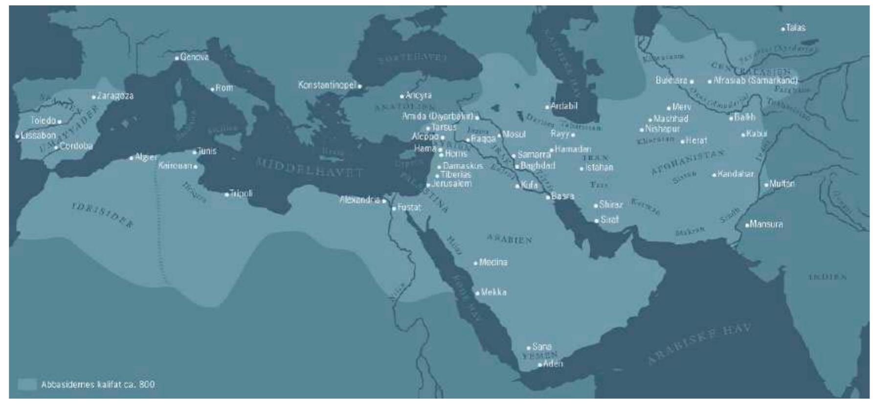 Map of abbasid empir (map couretsy of the david collection