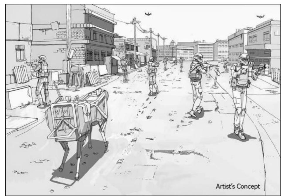 A depiction of darpa development of squad level robotics and