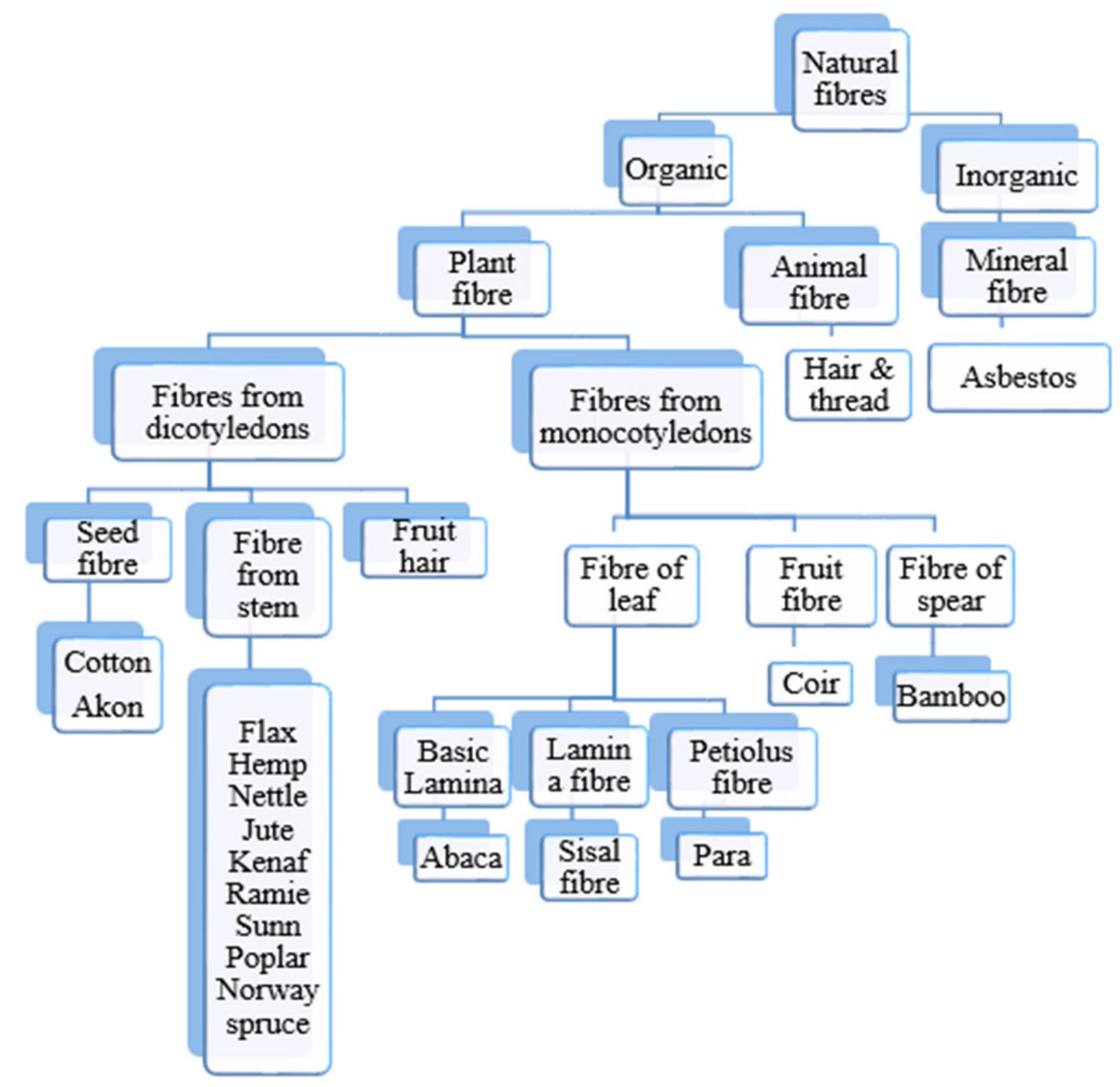 Some natural fibres available in south asian countries