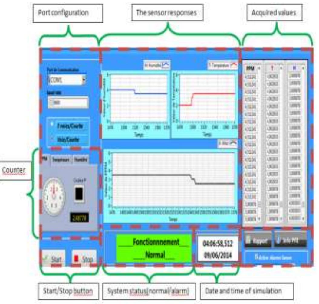 Interface gas detection system in normal conditions