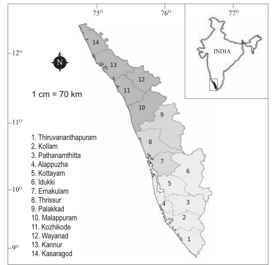 Map of kerala introduction