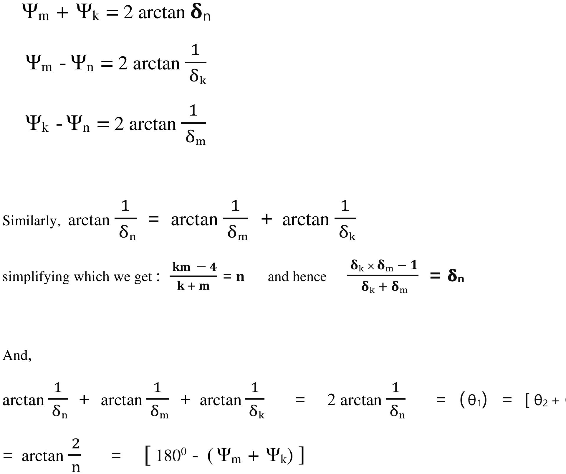 = half of the smaller acute angle of the pythagorean triple