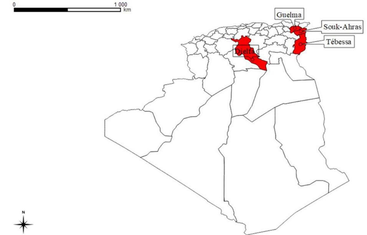 Location map of the study area. milk samples are collected