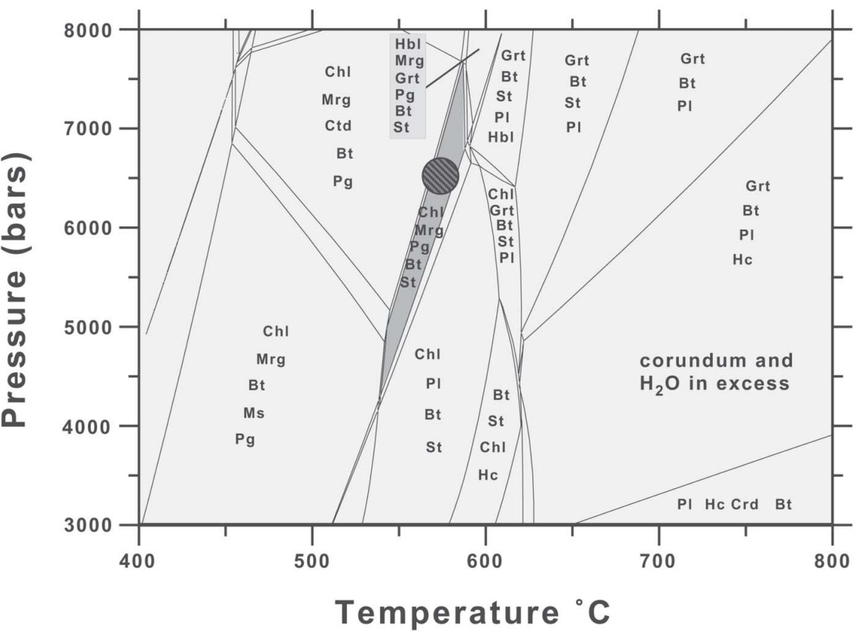 Fic. 15. assemblage-stability diagram showing the fields of