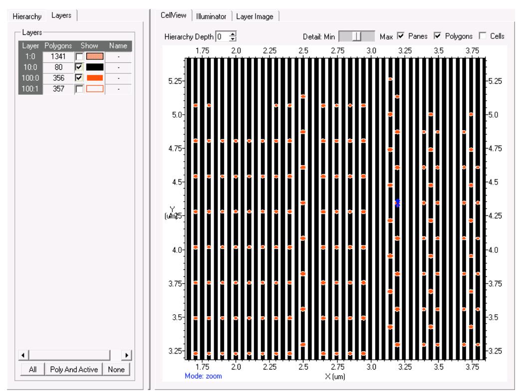 Example 1d-gdr design showing vertical lines and a large