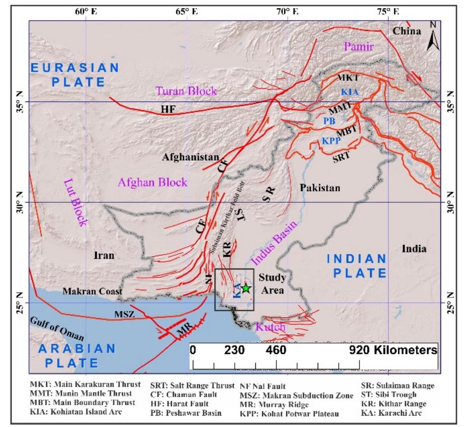 Figure 1 - from Seismotectonic analyses of Karachi Arc,