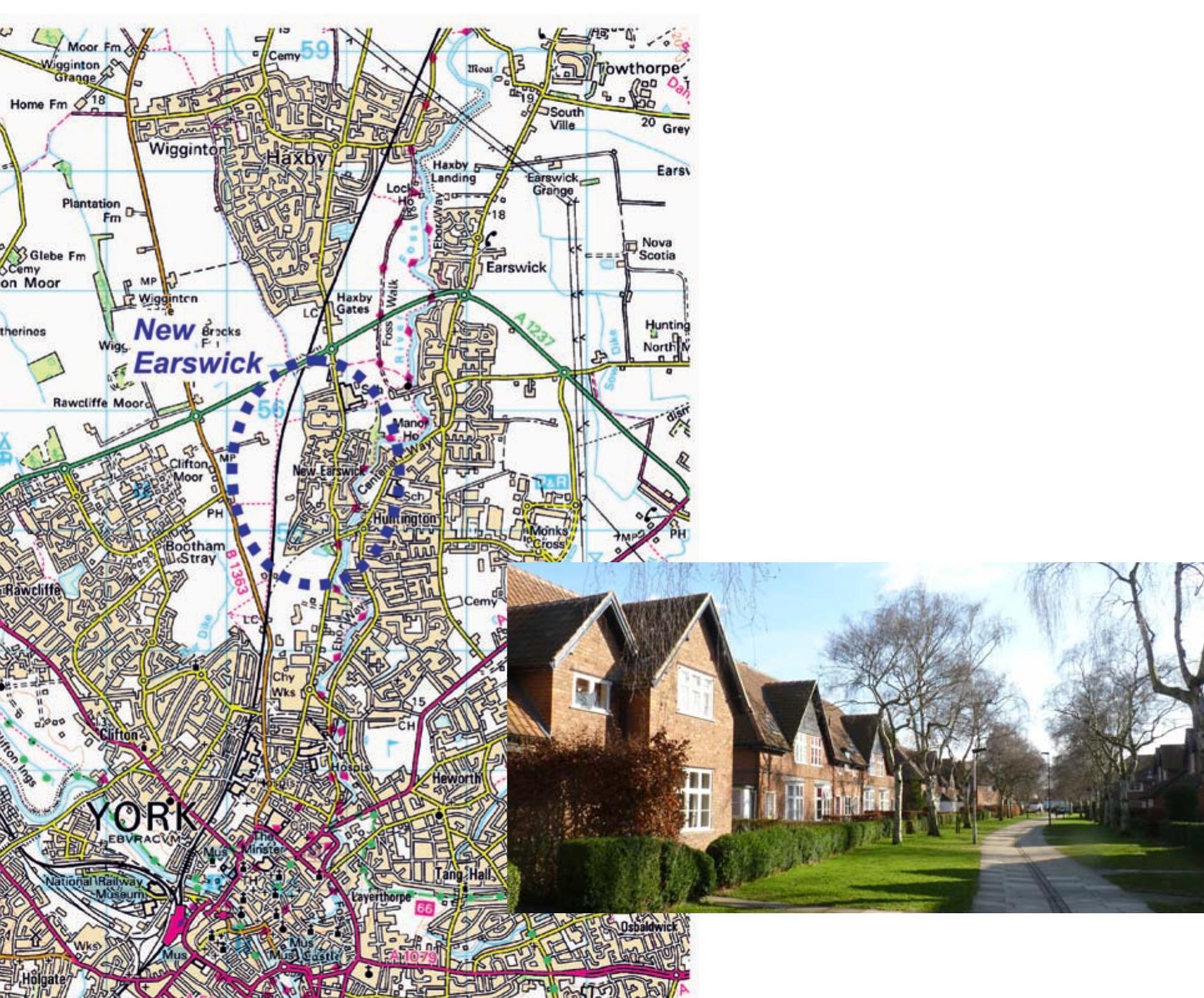 Location of new earswick on the outskirts of york source: