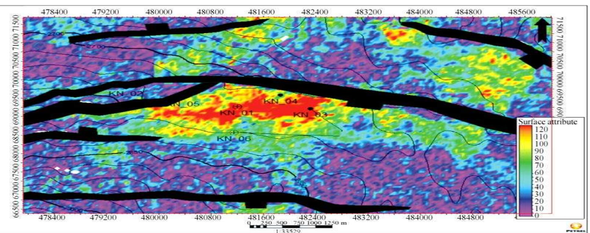 Top showing rms attribute map.