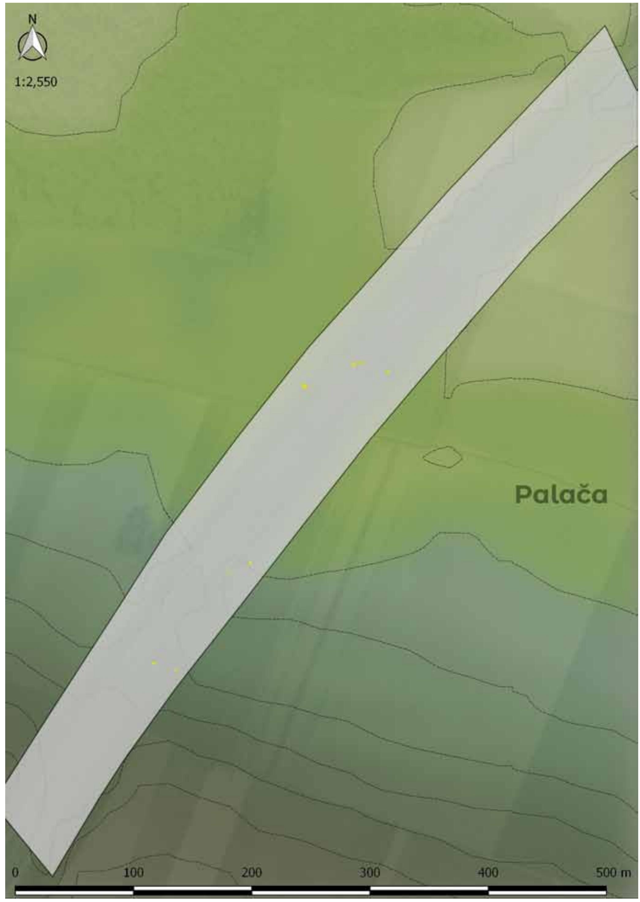 Map of archaeological features attributed to the retz-gajary