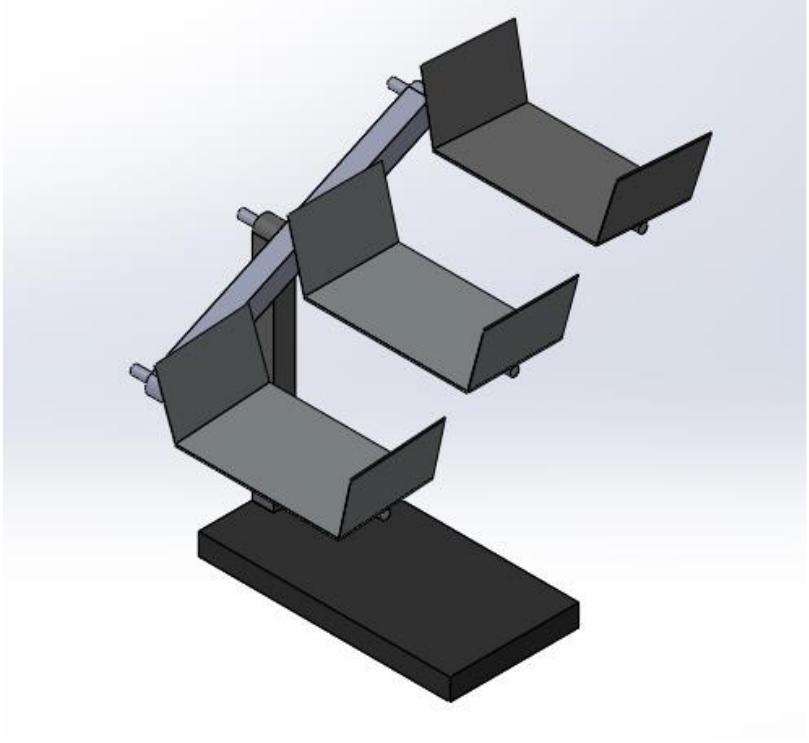 Solidworks 3d drawing for the pv system with spt model. the