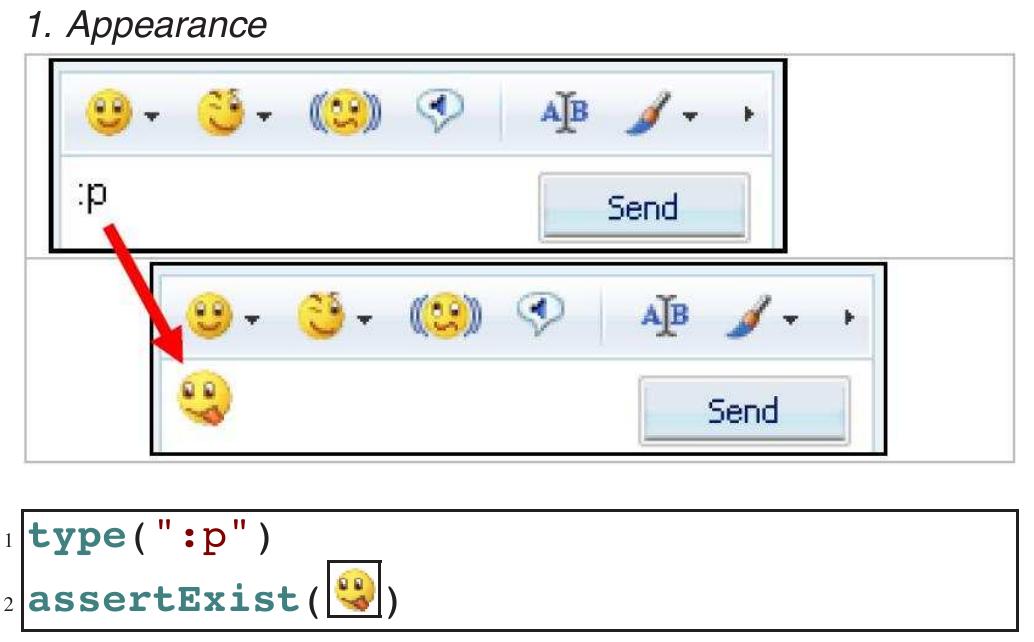We present examples to illustrate how test scripts can be
