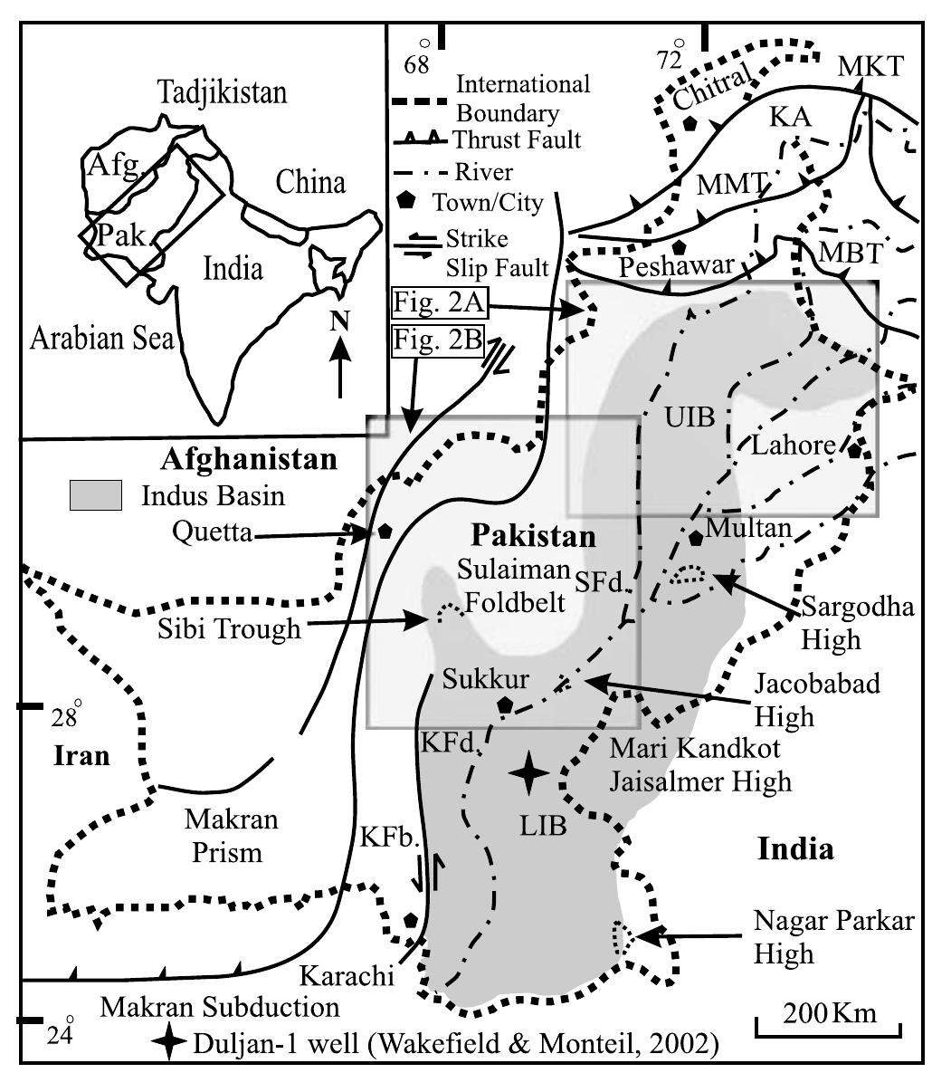 Map of pakistan, showing position of the greater indus basin