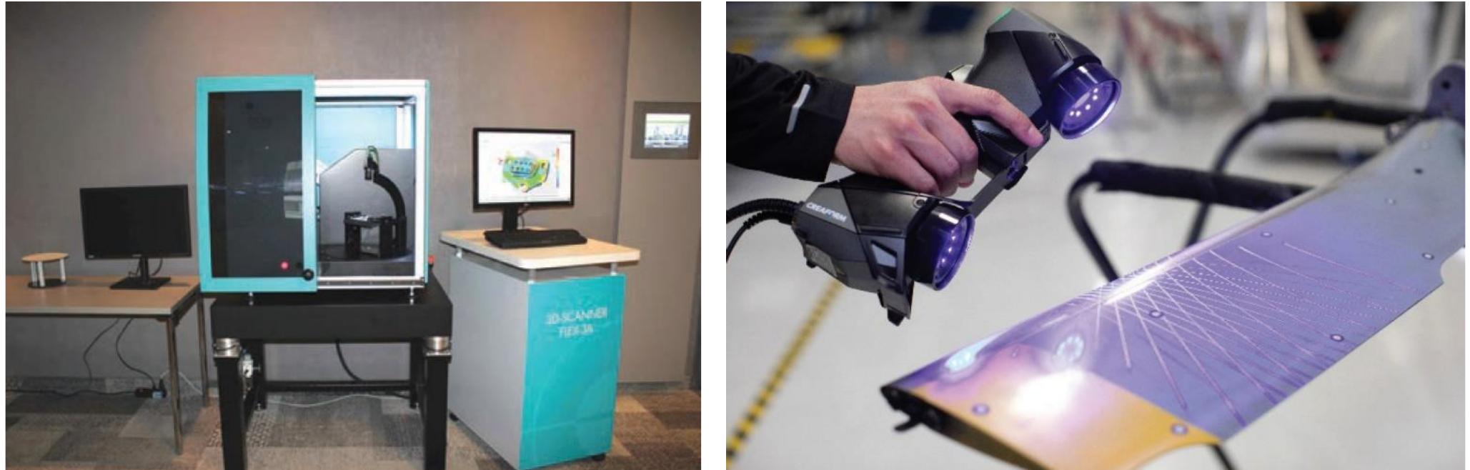 Creaform 3d handyscan handheld laser scanner using blue