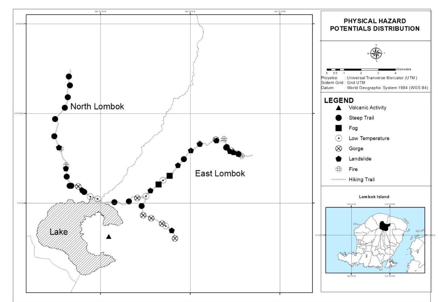 | map of physical hazard potentials distribution.