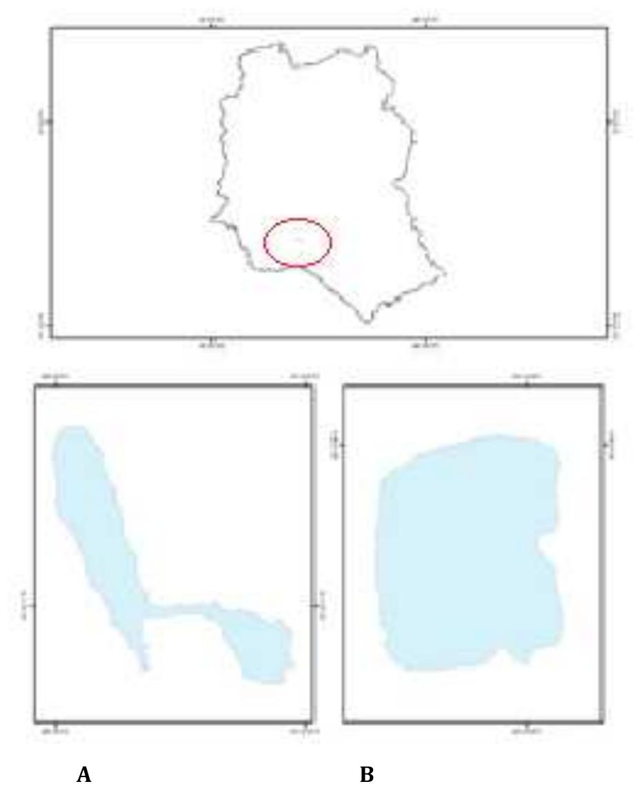 Map of study area; (a) ramna lake, (b) shahidullah hall pond