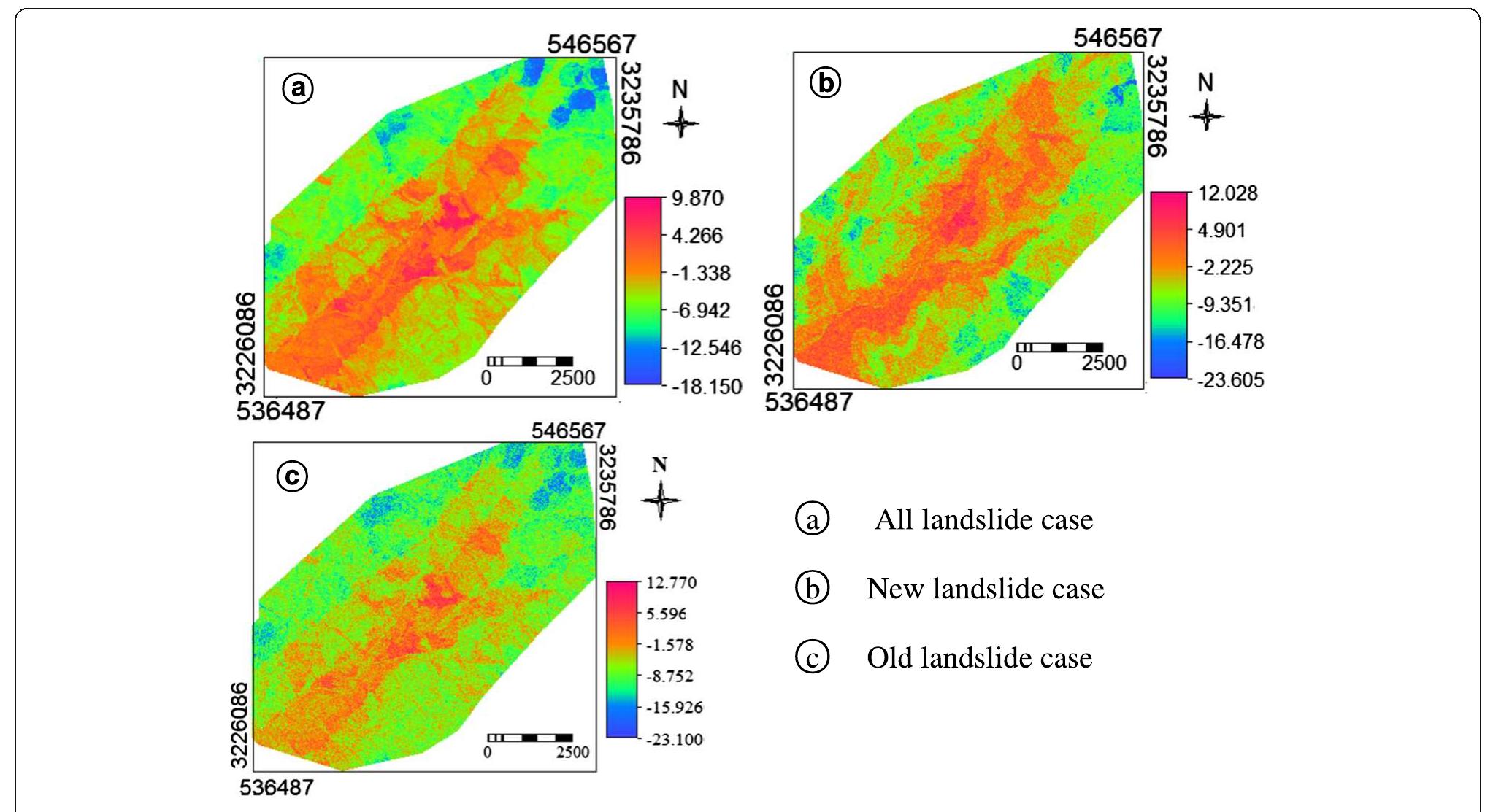 Landslide hazard index map