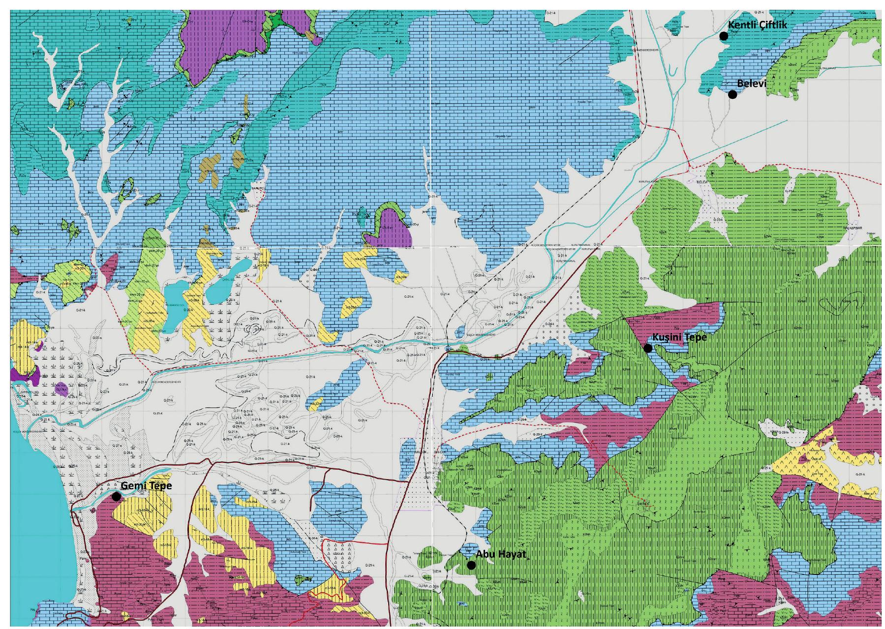 6 geological map of the lower kaystros valley (1 : 25,000)