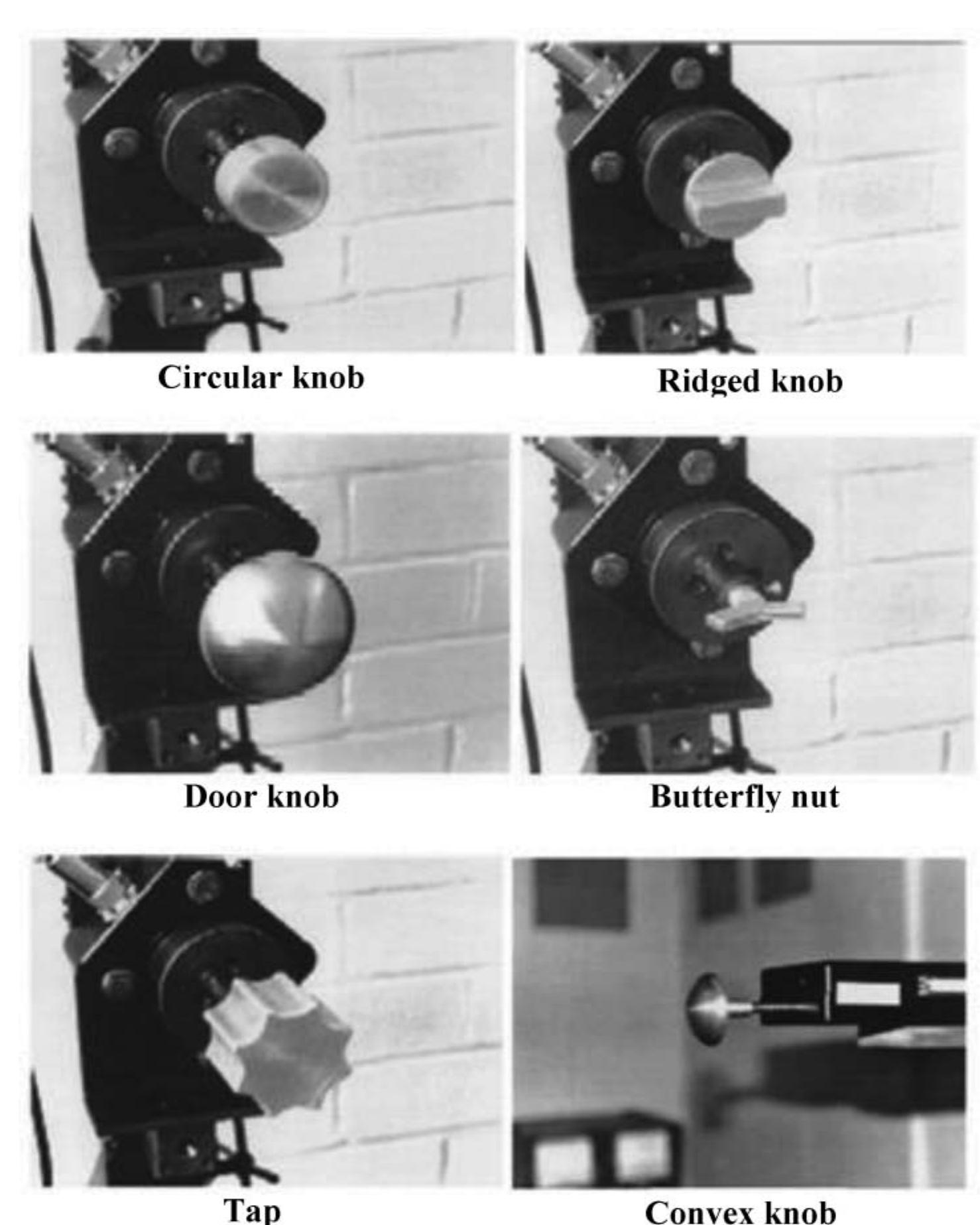 Different types of common knobs (peebles and norris 2003).