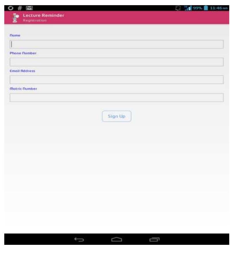 Lecture time table reminder system on android platform (case