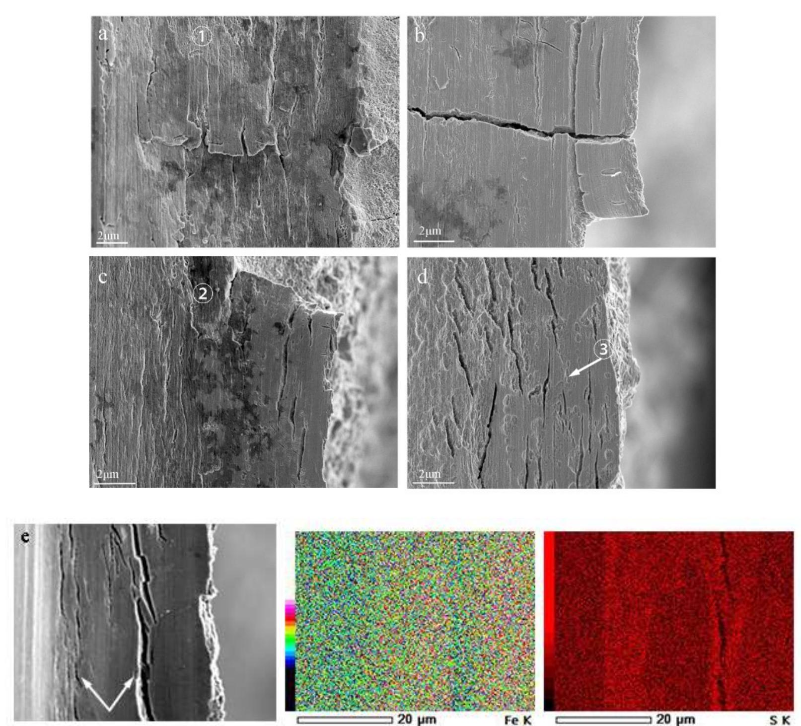 Morphology of the side surface of notch close to fracture