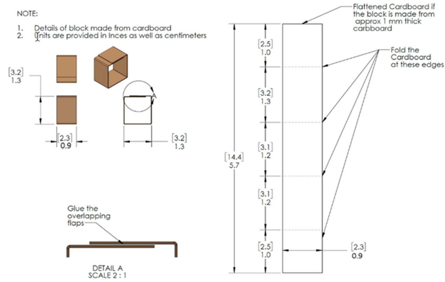 Sample field elements built using cardboard and tape-1.