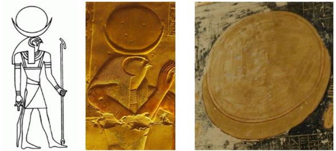 Comparison between two typical depictions of the moon god