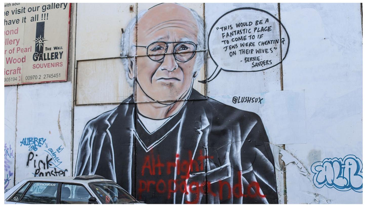“alt-right propaganda.” the defaced meme-mural of larry