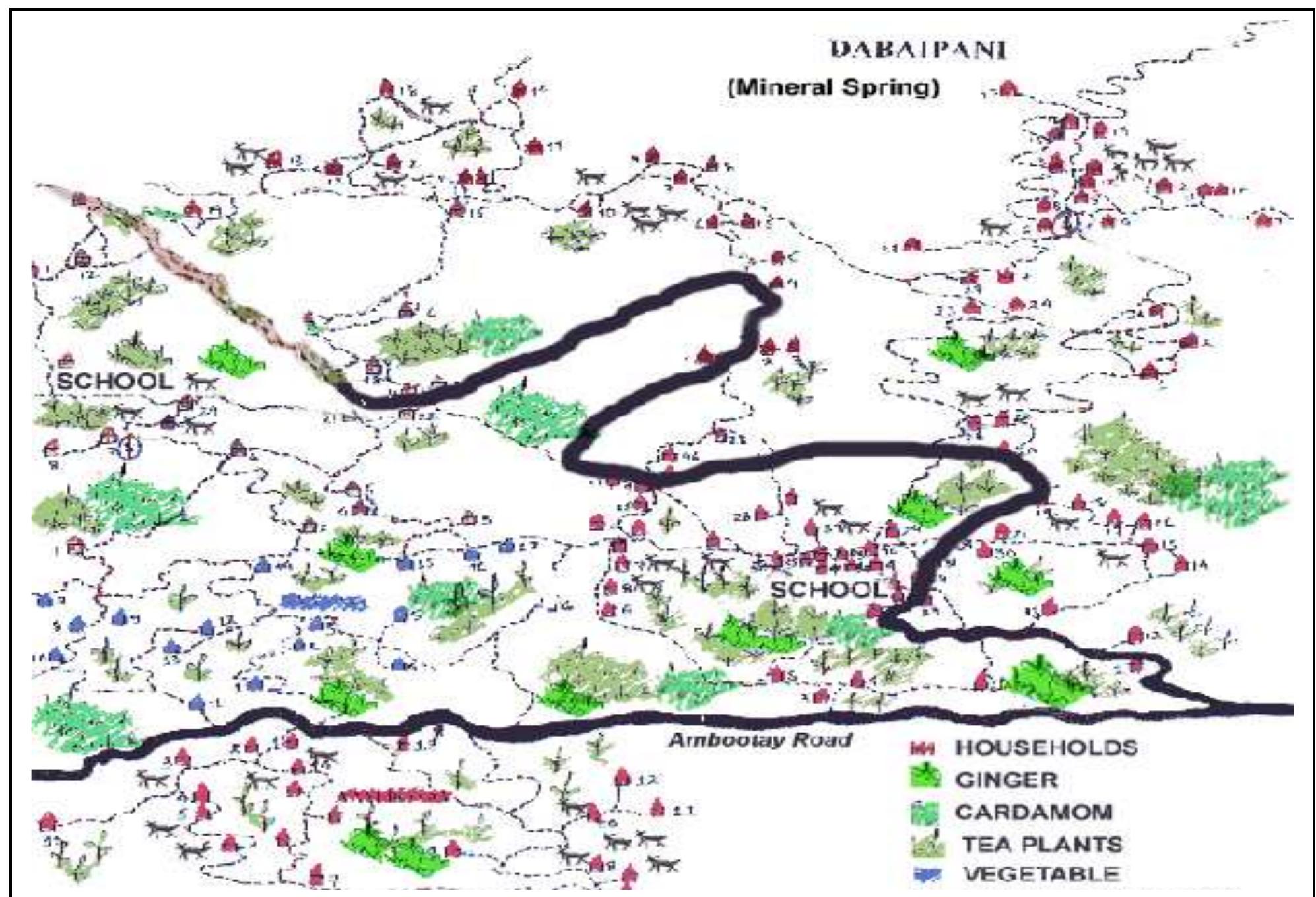 Organic tea cultivation. fig. 6: map showing the cultivation
