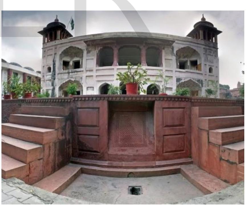 Two-storey pavilion structure and is well intact today