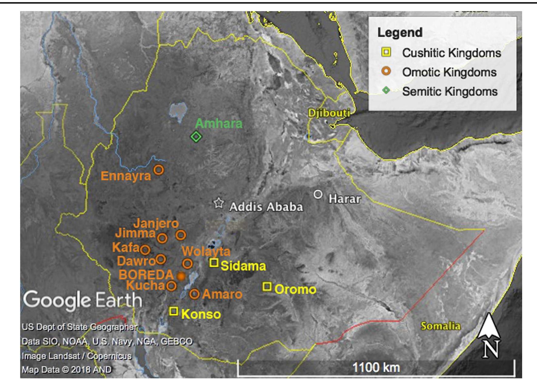 Map of ethiopia illustrating the location of the boreda in