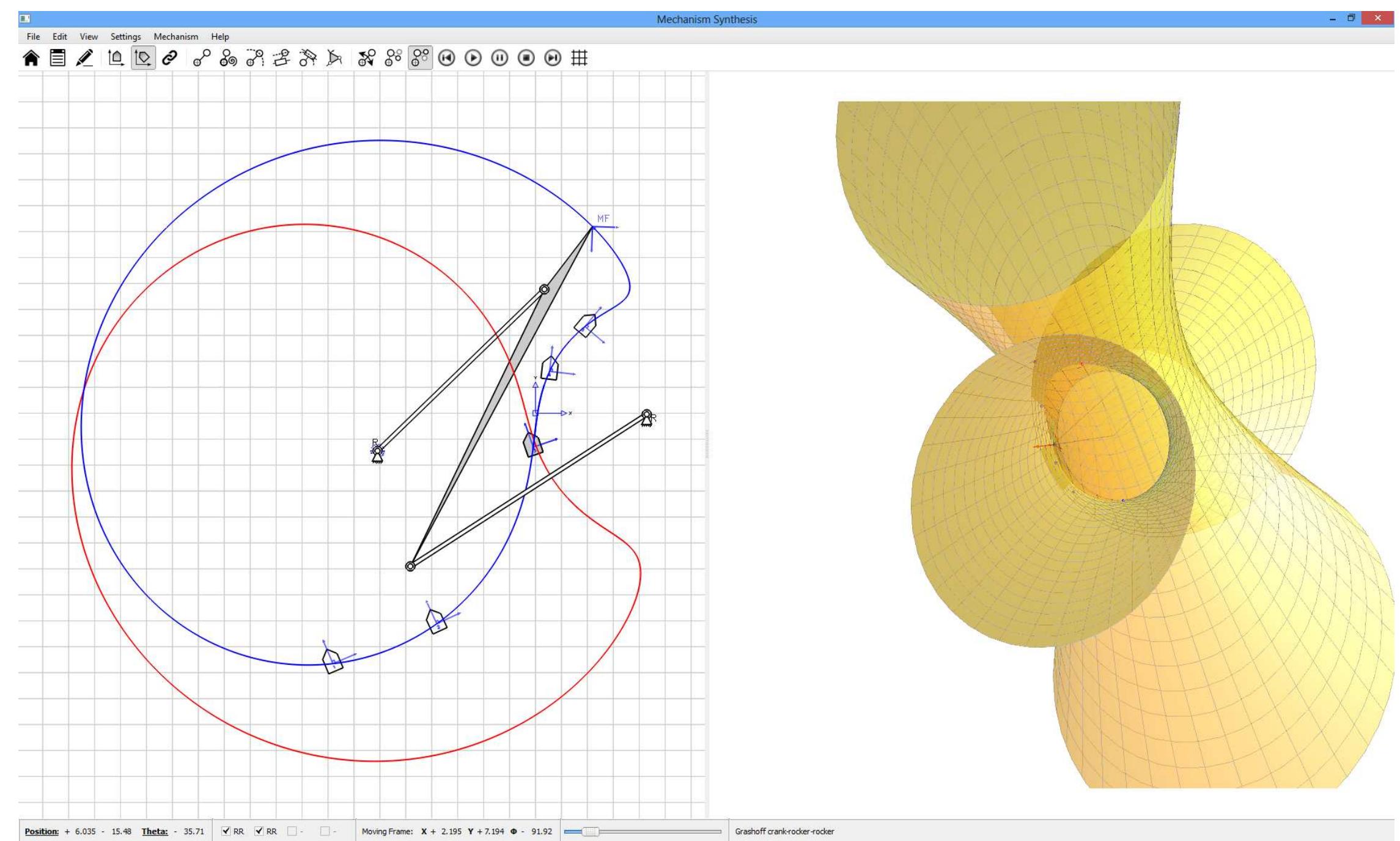 A screenshot of the 4mds showing design space window (left),