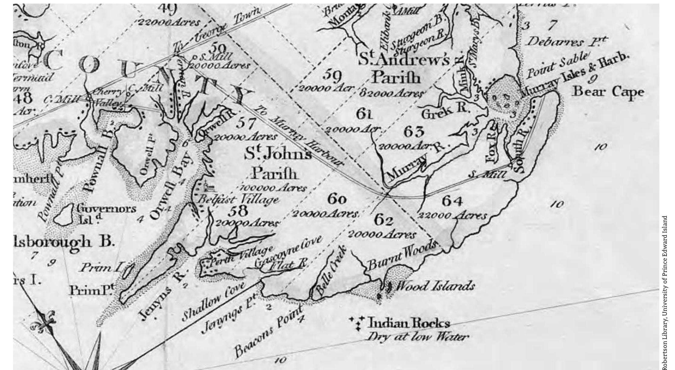 The belfast area, as shown on h. ashby’s map of prince