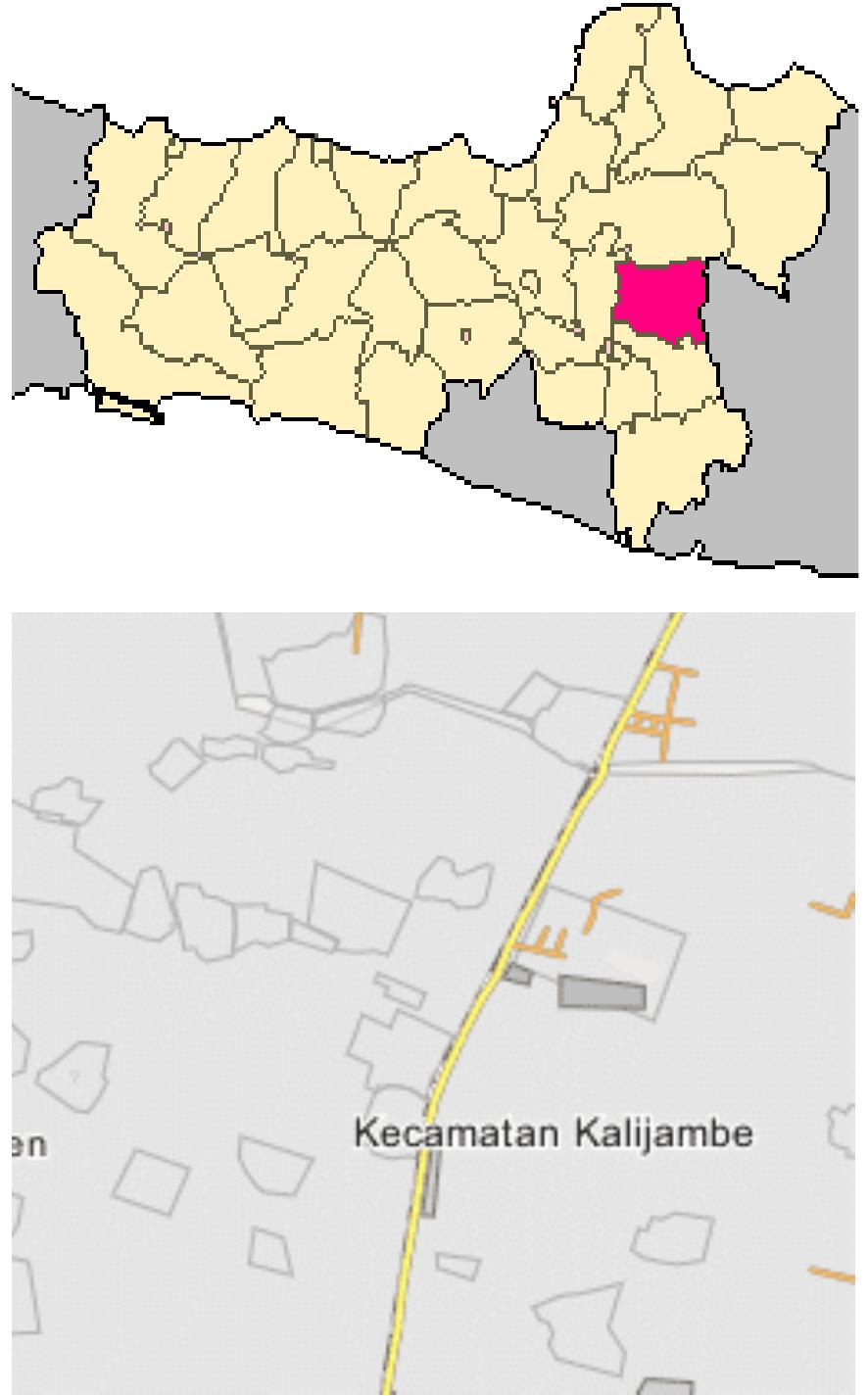 Map of sragen regency map of donoyudan village, kalijambe 5