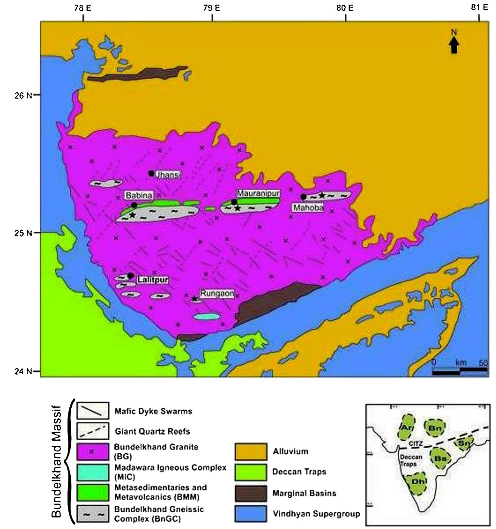 A generalized geological and tectonic map of the bundelkhand
