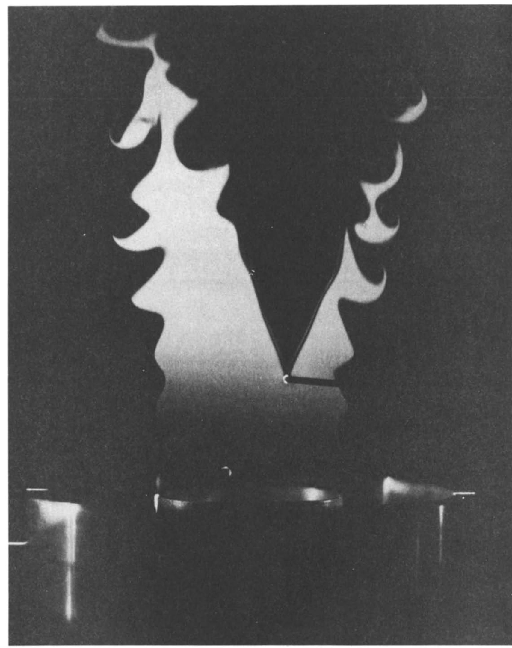 Fic. lc. cross-section of a v-shaped laminar premixed flame
