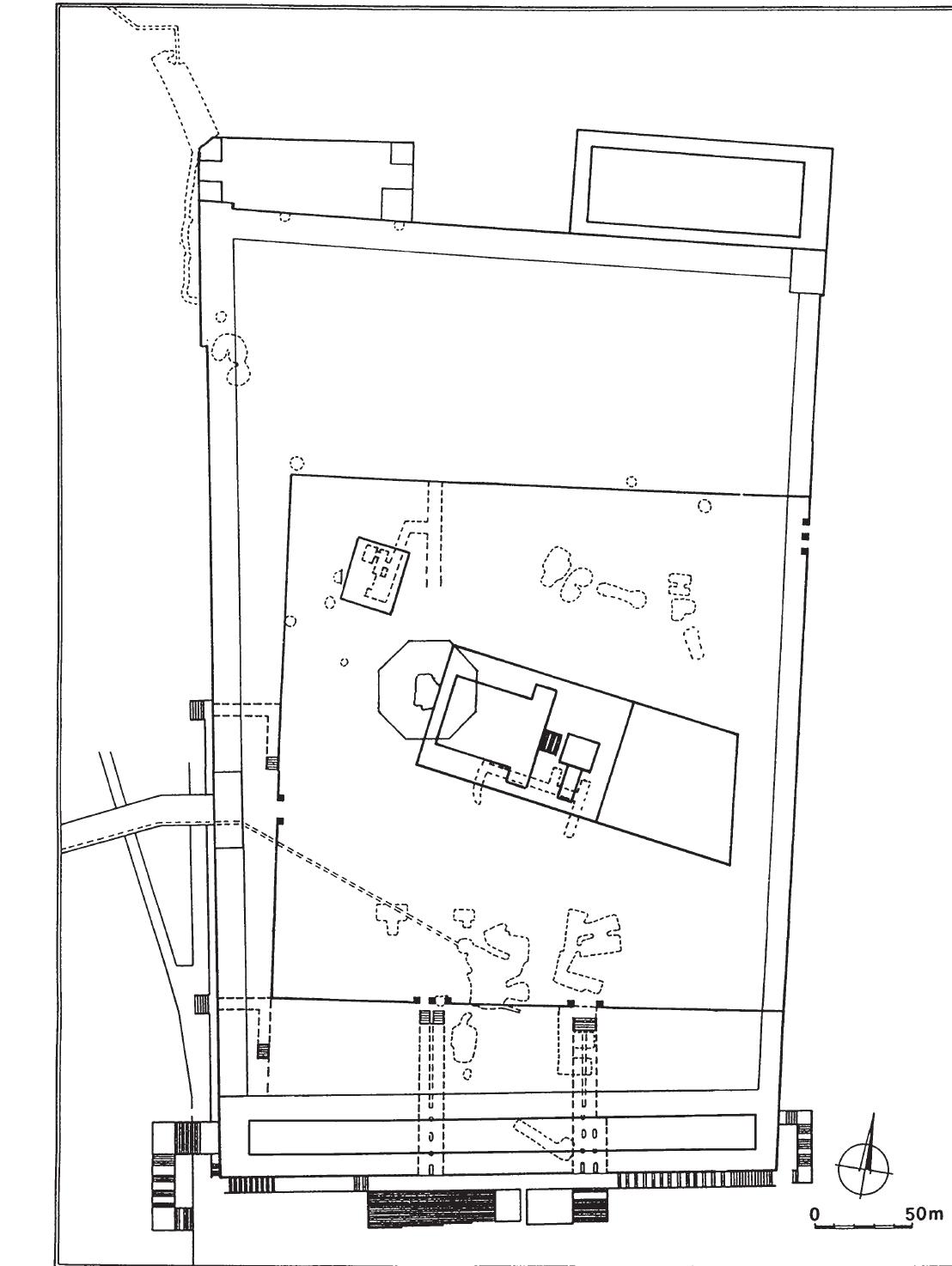 Figure 2 - The Location of the Temple and its Gates and
