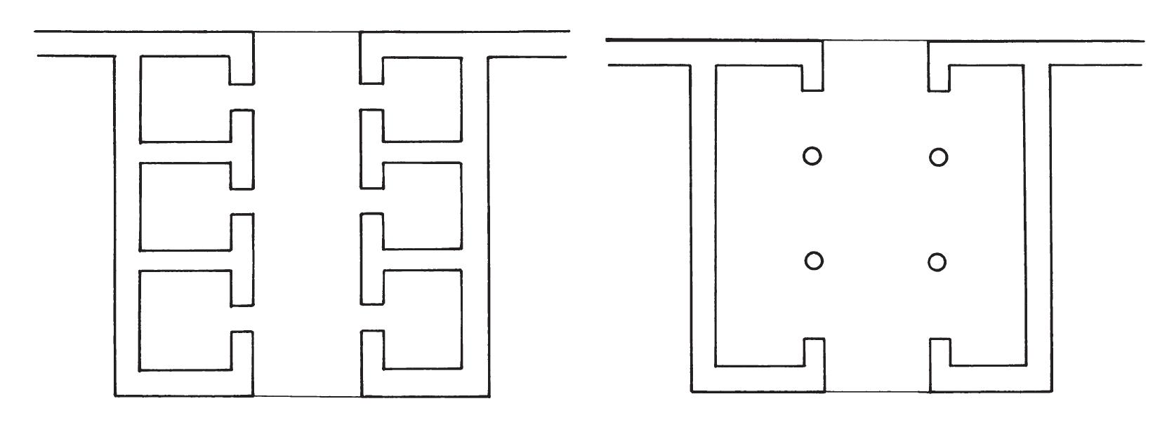 B. schematic plan of the court gates according to war 5,