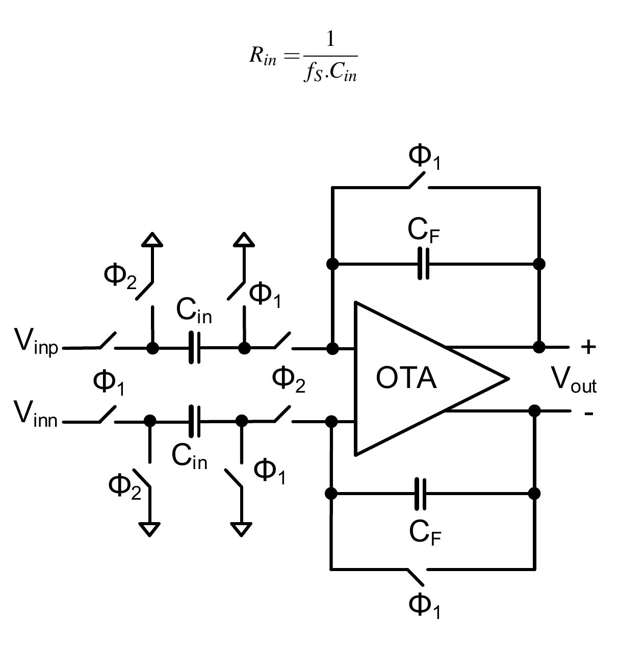 15: schematic of a switched-capacitor based instrumentation