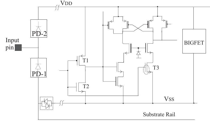 Ic design is a ring of i/o cells in 0.12 um technology node.
