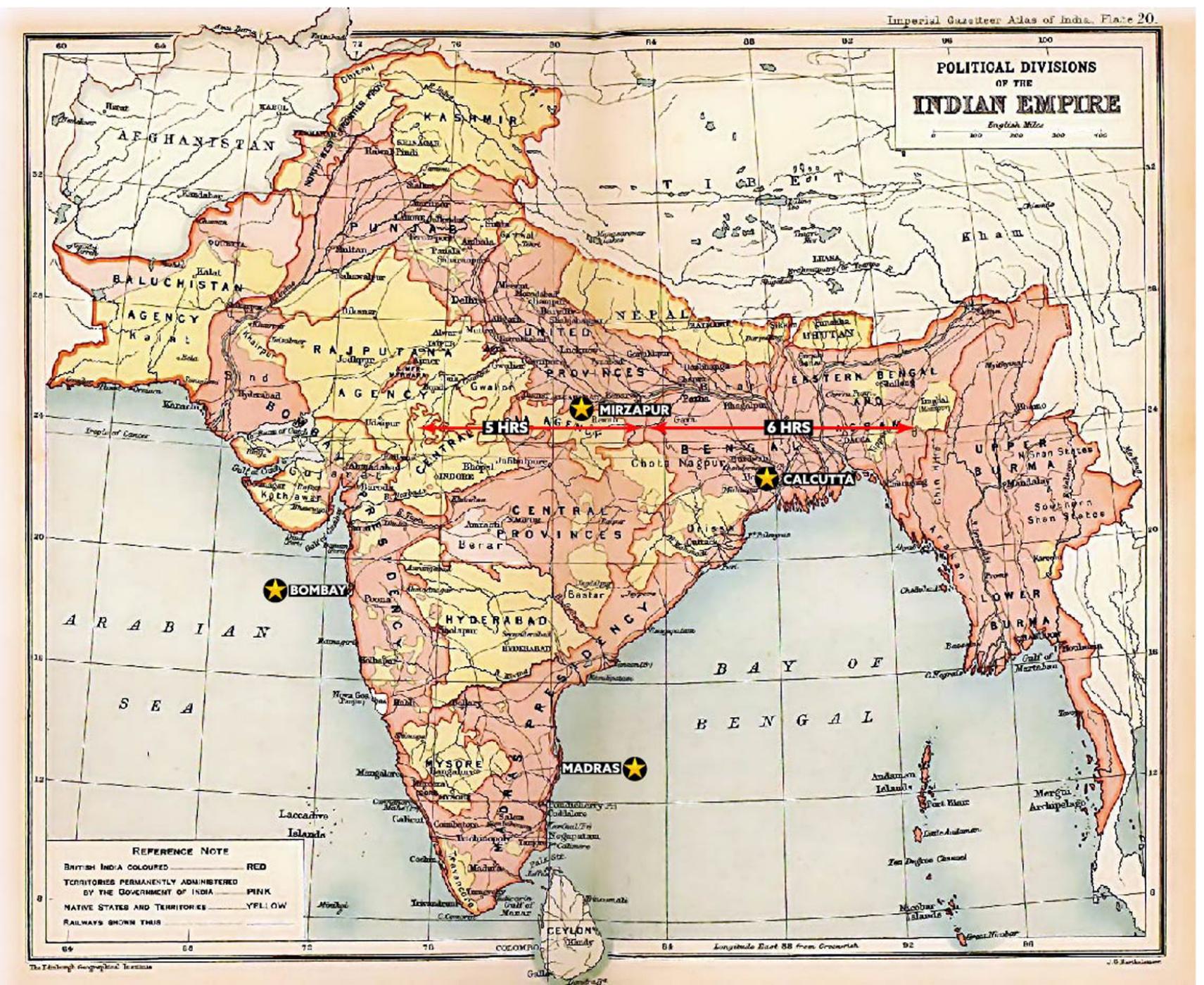 Map of the british indian empire from the /mperial gazetteer