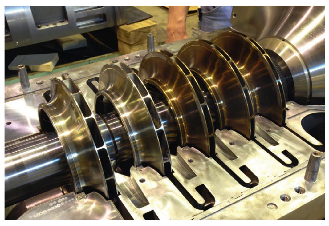 7. multistage centrifugal compressor rotor with closed