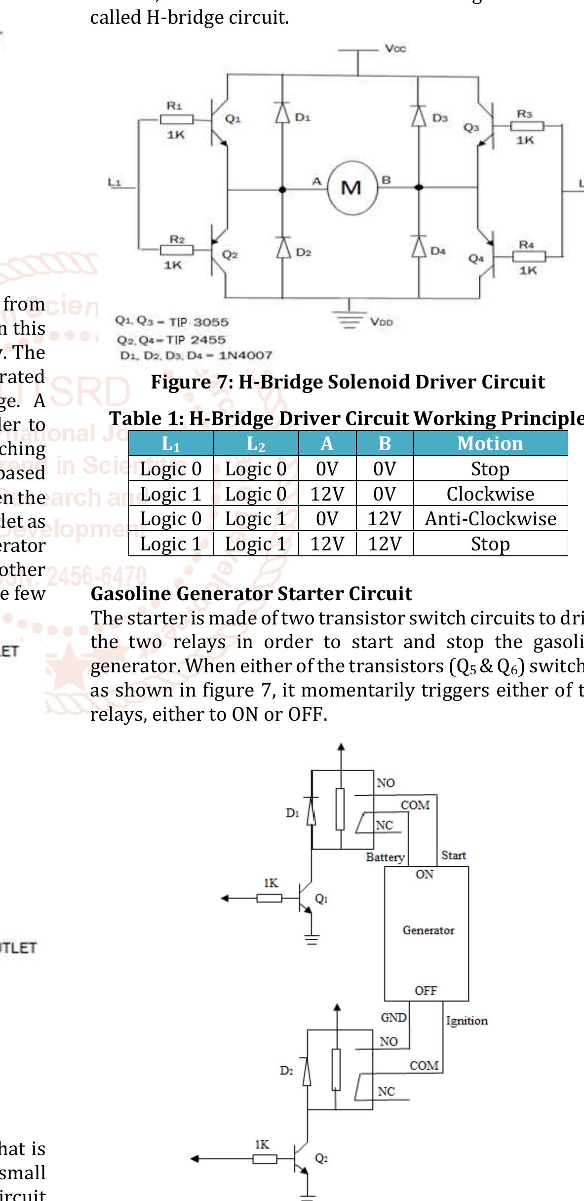 Schematic diagram of auto start and stop of a.c generator